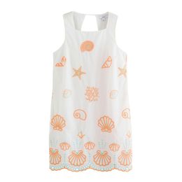 next Kleid Damen Gr&ouml;&szlig;e 46 aqua / mandarine / wei&szlig;