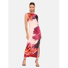 Lipsy Kleid Damen Gr&ouml;&szlig;e 46 orange / magenta / hellpink / schwarz Winterkleid