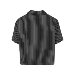 Urban Classics Damen Kurzarmshirt "Urban Classics Damen Ladies Resort Shirt"schwarz, wei&szlig;, Gr. XS, gebl&uuml;mt, 100% Viskose, Shirts