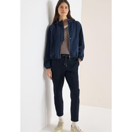 Cecil Damen Stoffhoseuniversal blau, Gr. XXL, unifarben, Stoff, 50% Polyester, 43% Baumwolle, 7% Elasthan, Hosen, Elastikbund mit Tunnelzug