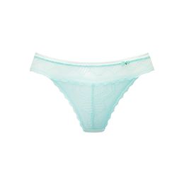 Lascana Damen String "Tiziana", Gr. 40t&uuml;rkis, Microtouch, Obermaterial: 84% Polyamid, 16% Elasthan, Unterhosen, mit anteilig recycelter Spitze