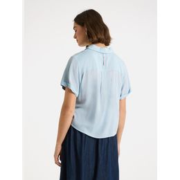 LIEBLINGSST&Uuml;CK LIEBLINGSST&Uuml;CK Damen Hemdbluse "RulaEP"skyblau, Gr. 44, clean, unifarben, Web, Obermaterial: 96% Viskose, 4% Elasthan, Blusen, mit Umschlagsaum an