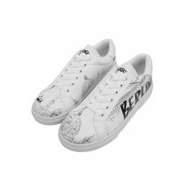 DOGO Damen Sneaker "Ace Low-Top Sneaker You, Me And The Sea Damen Sneaker, Ace", Gr. 38, schwarz, Lederimitat, Schuhe, Handgefertigt