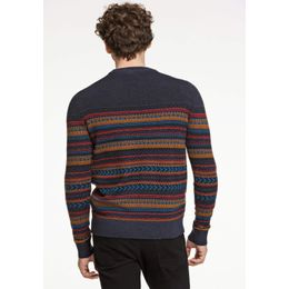 LINDBERGH Herren Strickpullover "Strickpullover Slim Fit", bunt, Gr. L, gestreift, Obermaterial: 50% Polyacryl, 30% Nylon, 20% Wolle, Pullover
