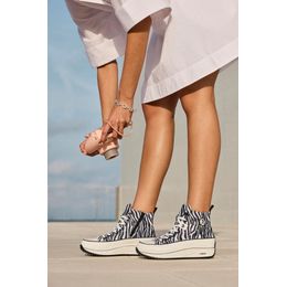 Rieker Damen Plateausneaker, Gr. 41wei&szlig;, schwarz, Lederimitat, Textil, Schuhe, High Top-Sneaker, Schn&uuml;rboots in bequemer Form