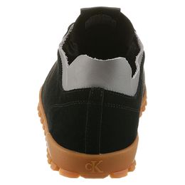Calvin Klein Damen Sneaker "LOW PROFILE RUN MG SUE DB LACES", Gr. 41, schwarz, Textil, Veloursleder, unifarben mit Farbeinsatz, Schuhe,