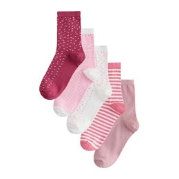 next Socken Damen Gr&ouml;&szlig;e 36/41 rosa / magenta / eosin / wei&szlig;