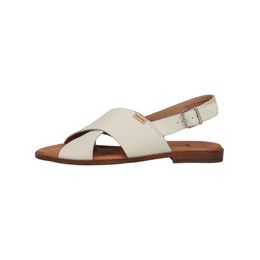Pikolinos Damen Riemchensandale "Pikolinos Sandalen Leder", Gr. 37wei&szlig;, braun, Leder, Schuhe
