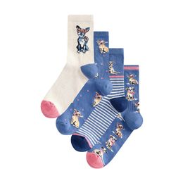 next Socken Damen Gr&ouml;&szlig;e 36/41 ecru / blau / rosa / wei&szlig;