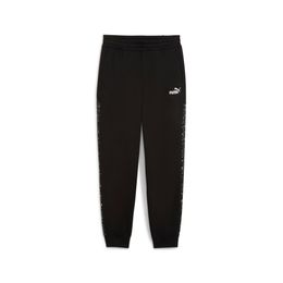Puma Damen Trainingshose "ESS GRAPHIC ANIMAL COMFORT HIGH-WAIST SWEATPANTS FL CL", schwarz, Gr. M, Fleece, Obermaterial: 68% Baumwolle, 32%