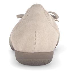 Gabor Damen Ballerina, Gr. 38, beige, Ziegenveloursleder, Schuhe, Flache Schuhe, Business Schuhe mit Hovercraft Luftkammern-Laufsohle