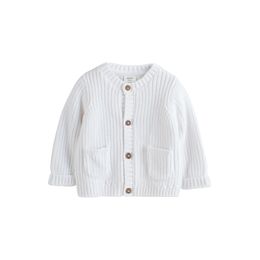next Strickjacke Gr&ouml;&szlig;e 62 beige / wei&szlig;