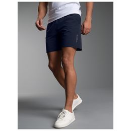 TRIGEMA Herren Jerseyhose "TRIGEMA Sport-Shorts mit Innenslip aus Netz", blau, Gr. S, Web, 74% Nylon, 26% Elasthan, Hosen
