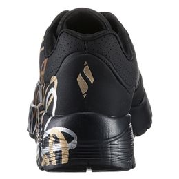 Skechers M&auml;dchen Plateausneaker "Skechers x JGoldcrown: Uno Lite - Metallic Love", Gr. 32, schwarz, Lederimitat, Glitzer, metallic, Schuhe,
