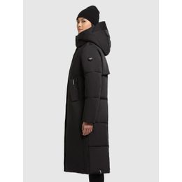 Khujo Damen Wintermantel "Luggs", schwarz, Gr. M, Obermaterial: 55% Baumwolle, 45% Polyester. Innenfutter: 100% Nylon. Wattierung: 100% Polyester,