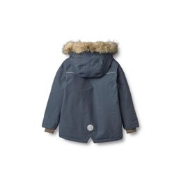 Wheat Jungen Winterjacke "Wheat Jacket Kasper"grau blau, Gr. 104, unifarben, 100% Nylon, Jacken, winddicht