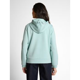 Tom Tailor Damen Kapuzensweatjacke "Regular"blau hazel, Gr. XS, unifarben, Sweatware, Obermaterial: 51% Polyester, 42% Viskose, 7% Elasthan,