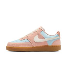 Nike Sportswear Damen Sneaker "W COURT VISION LOW", Gr. 38, rosa, Leder, Synthetik, Schuhe, Design auf den Spuren des Air Force 1