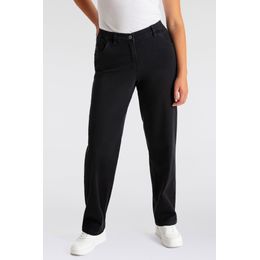 KjBRAND Damen Stretch-Hose "Babsie", schwarz, Gr. 46, Denim/Jeans, Obermaterial: 71% Baumwolle, 25% Polyester, 4% Elasthan, Hosen