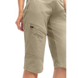 Maier Sports Damen Outdoorhose "Inara slim Capri Vario"hellbraun, Gr. 46, 90% Polyamid, 10% Elasthan, Hosen, Damen Wanderhose, elastische