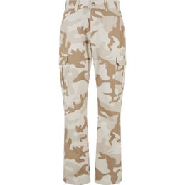 Cargohose Urban Classics "Urban Classics Herren Straight Leg Camo Cargo Pants", Herren, Gr. 30, Normalgr&ouml;&szlig;en, simplesandcamo, 100% Baumwolle, normal, Hosen Cargohose