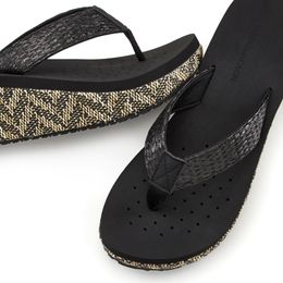 Venice Beach Damen Badezehentrenner "Sandale, Badeschuh, Sommerschuhe, Badelatsche, Flip Flop, Badeschlappe", Gr. 36, schwarz, Obermaterial: 100%