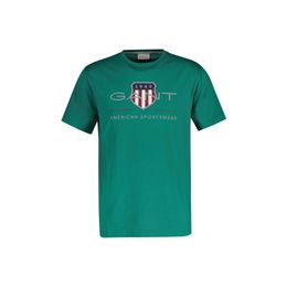 Gant Herren T-Shirt "T-Shirt REG ARCHIVE SHIELD 1er Pack", gr&uuml;n, Gr. L, Obermaterial: 100% Baumwolle CO., Shirts