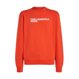 KARL LAGERFELD JEANS Sweatshirt ' Herren Gr&ouml;&szlig;e S rot / wei&szlig;