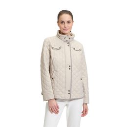 Gil Bret Damen Outdoorjacke, beige, Gr. 42, Strukturmuster, Steppware, Obermaterial: 100% Polyester, Jacken, mit Rei&szlig;verschluss an den Seiten