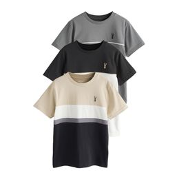 next T-Shirt Jungen Gr&ouml;&szlig;e 164 beige / grau / schwarz / wei&szlig;