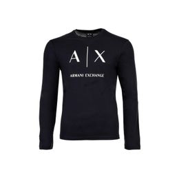 Armani Exchange Herren Longsleeve "Longsleeve T-SHIRT 1er Pack", blau, Gr. M, Obermaterial: 100% Baumwolle CO., Shirts