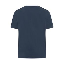 Marc O'Polo MARC O'POLO Herren T-Shirt, blau, Basic, Gr. M, unifarben, Jersey, Obermaterial: 100% Baumwolle, Shirts, Logo-T-Shirt aus Bio-Baumwolle