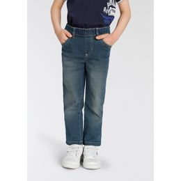 Kidsworld Jungen Schlupfjeans "Stretch-Jeans f&uuml;r kleine Jungen", blau, Basic, Gr. 92, Denim/Jeans, Obermaterial: 77% Baumwolle, 22% Polyester, 1%