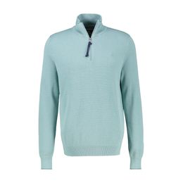 Lerros Herren Troyerarctic blau, Gr. M, unifarben, Strick, Obermaterial: 100% Baumwolle, Pullover, mit Logo-Stickerei