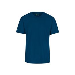 TRIGEMA Herren T-Shirt "TRIGEMA T Shirt aus Biobaumwolle", blau, Basic, Gr. S, Single Jersey, 100% Baumwolle (Bio-Baumwolle kbA), Shirts