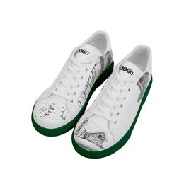 DOGO Damen Sneaker "Ace Low-Top Sneaker Best Of Tweety And Sylvester Black Damen", Gr. 36, grau, Lederimitat, Schuhe, Handgefertigt