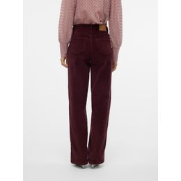 V&eacute;ro Moda VERO MODA Damen Cordhose "VMTESSA HR WIDE CORDUROY PANTS GA NOOS", braun, Gr. 27, unifarben, Cord, Obermaterial: 98% Baumwolle, 2% Elasthan, Hosen,