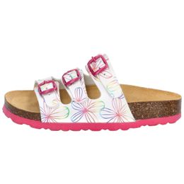 Lico M&auml;dchen Pantolette "Pantolette Bioline Flower Kids", Gr. 28, wei&szlig;, Synthetik, Schuhe