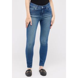 Angels Damen Slim-fit-Jeans "SKINNY", blau, Gr. 38, Denim/Jeans, Obermaterial: 93% Baumwolle, 5% Polyester, 2% Elasthan, Jeans, aus Baumwollmischung,