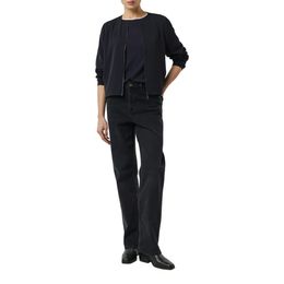 comma, COMMA Damen Strickpullover, blau, Gr. 36, unifarben mit Farbeinsatz, Strick, Obermaterial: 85% Viskose, 15% Polyester, Pullover, halbarm, mit
