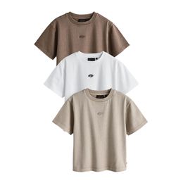 Superdry & Co Shirt Jungen Gr&ouml;&szlig;e 104 beige / braun / wei&szlig;