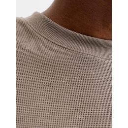 Jack & Jones JACK & JONES Herren Rundhalsshirt "JJEAUSTIN TEE SS NOOS"falcon, Gr. S, unifarben, Single Jersey, Obermaterial: 58% Polyester, 40% Baumwolle, 2%