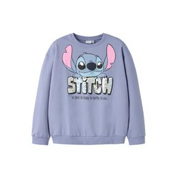 name it Sweatshirt 'NKFFORDI STITCH' M&auml;dchen Gr&ouml;&szlig;e 134/140 violettblau / rosa / schwarz / silber