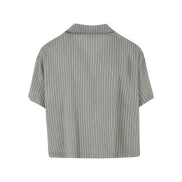 Urban Classics Damen Kurzarmshirt "Urban Classics Damen Ladies Resort Shirt"paleolive, wei&szlig;, Gr. XL, gebl&uuml;mt, 100% Viskose, Shirts