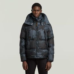 G-Star Raw G-STAR Herren Steppjacke "G-Whistler Padded Hooded 2.0", grau, Gr. S, gemustert, Web, Obermaterial: 100% Polyester, Jacken, Regular Fit, mit
