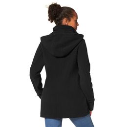 Polarino Damen Fleecejacke "Gro&szlig;e Gr&ouml;&szlig;en", schwarz, Gr. 52, unifarben, Fleece, Obermaterial: 100% Polyester, Jacken, f&uuml;r kalte Tage, aus Fleece,