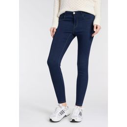 Only Damen Skinny-fit-Jeans "ONLRINA REG WAIST SK BOX DNM", blau, Gr. M, unifarben, Denim/Jeans, Obermaterial: 53% Viskose, 29% Baumwolle, 17%