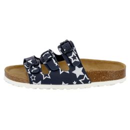 Lico M&auml;dchen Pantolette "Pantolette Bioline Star", Gr. 34, blau, Synthetik, Schuhe