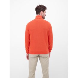 Lerros Herren Troyervivid rot, Gr. XXL, unifarben, Strick, Obermaterial: 100% Baumwolle, Pullover, mit Logo-Stickerei