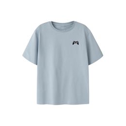 name it T-Shirt 'NKMVIMPEL' Jungen Gr&ouml;&szlig;e 146/152 pastellblau / schwarz / wei&szlig;